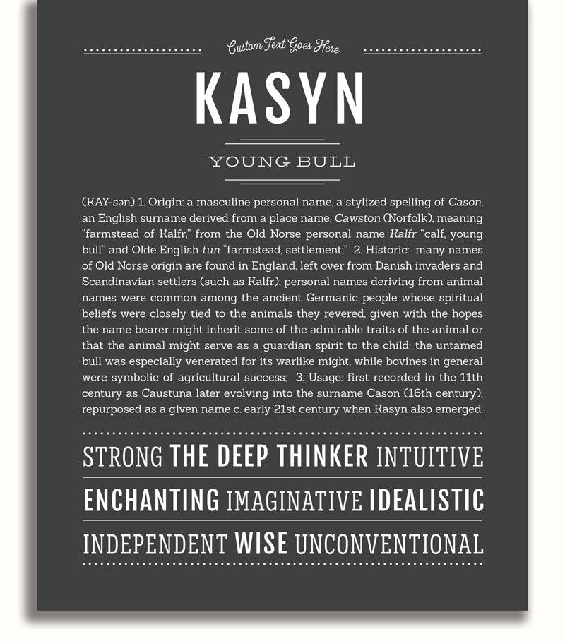Kasyn | Name Art Print – Name Stories