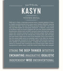 Kasyn | Name Art Print – Name Stories