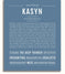 Kasyn | Name Art Print – Name Stories