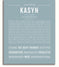 Kasyn | Name Art Print – Name Stories