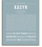 Kasyn | Name Art Print – Name Stories
