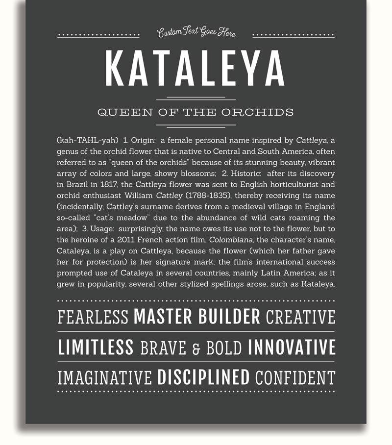 Kataleya | Name Art Print – Name Stories