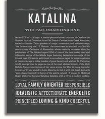 Katalina | Name Art Print – Name Stories