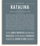 Katalina Personalized Name Meaning Art Prints – Name Stories
