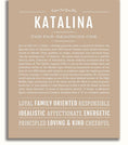 Katalina | Name Art Print – Name Stories