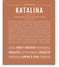 Katalina Personalized Name Meaning Art Prints – Name Stories