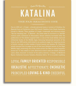 Katalina | Name Art Print – Name Stories