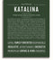 Katalina | Name Art Print – Name Stories