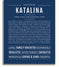 Katalina Personalized Name Meaning Art Prints – Name Stories