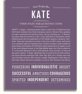 Kate | Name Art Print – Name Stories