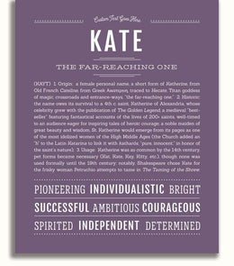 Kate | Name Art Print – Name Stories