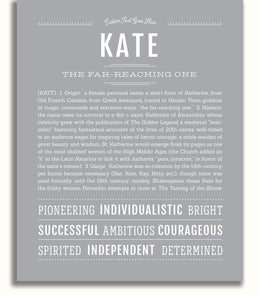 Kate | Name Art Print – Name Stories