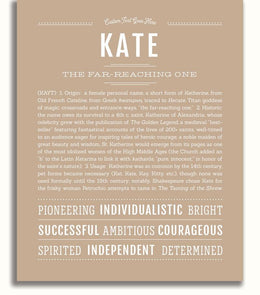Kate | Name Art Print – Name Stories