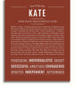 Kate | Name Art Print – Name Stories