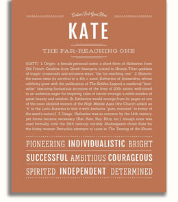 Kate | Name Art Print – Name Stories
