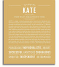 Kate | Name Art Print – Name Stories