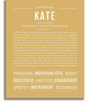 Kate | Name Art Print – Name Stories