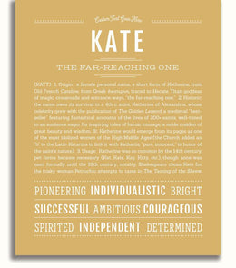 Kate | Name Art Print – Name Stories