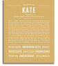 Kate | Name Art Print – Name Stories