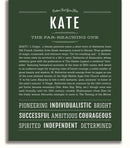 Kate | Name Art Print – Name Stories