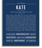 Kate Personalized Name Meaning Art Prints – Name Stories