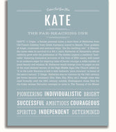 Kate | Name Art Print – Name Stories