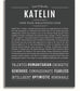 Katelin Personalized Name Meaning Art Prints – Name Stories