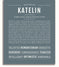 Katelin | Name Art Print – Name Stories