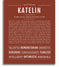 Katelin Personalized Name Meaning Art Prints – Name Stories