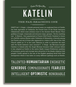 Katelin | Name Art Print – Name Stories