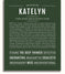 Katelyn Personalized Name Meaning Art Prints – Name Stories
