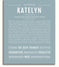 Katelyn | Name Art Print – Name Stories