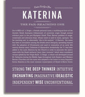Katerina Personalized Name Meaning Art Prints – Name Stories
