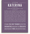 Katerina Personalized Name Meaning Art Prints – Name Stories