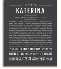 Katerina | Name Art Print – Name Stories