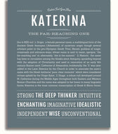 Katerina Personalized Name Meaning Art Prints – Name Stories