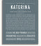 Katerina Personalized Name Meaning Art Prints – Name Stories