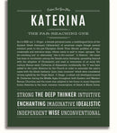 Katerina Personalized Name Meaning Art Prints – Name Stories