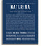 Katerina | Name Art Print – Name Stories