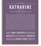 Katharine | Name Art Print – Name Stories