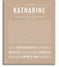 Katharine | Name Art Print – Name Stories