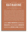 Katharine Personalized Name Meaning Art Prints – Name Stories