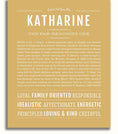 Katharine | Name Art Print – Name Stories