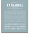 Katharine | Name Art Print – Name Stories