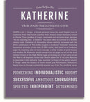 Katherine | Name Art Print – Name Stories