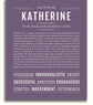 Katherine Personalized Name Meaning Art Prints – Name Stories