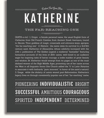 Katherine | Name Art Print – Name Stories