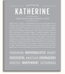 Katherine | Name Art Print – Name Stories