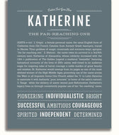 Katherine Personalized Name Meaning Art Prints – Name Stories