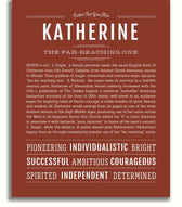 Katherine | Name Art Print – Name Stories